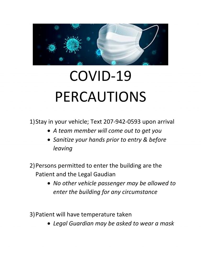 COVID-19 Precautions - Katahdin Pediatric Dentistry